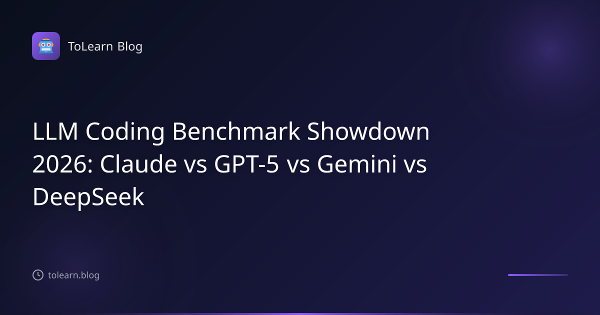 🤖 LLM Coding Benchmark Showdown 2026: Claude vs - ToLearn | ToLearn Blog